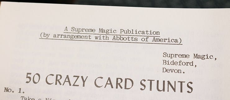 50 Crazy Card Stunts - U.F. Grant - Vanishing Inc. Magic shop