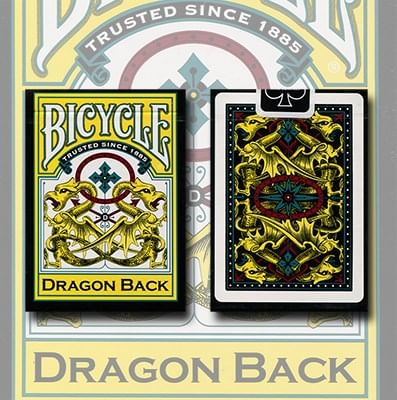 Bicycle Dragon Back Playing Cards (Yellow) - Vanishing Inc. Magic shop