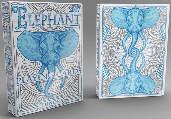 Elephant Playing Cards (Tundra Edition) - Vanishing Inc. Magic shop
