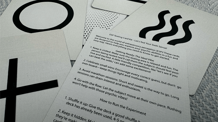 ESP Testing Cards - Dead Rebel Magic - Vanishing Inc. Magic shop