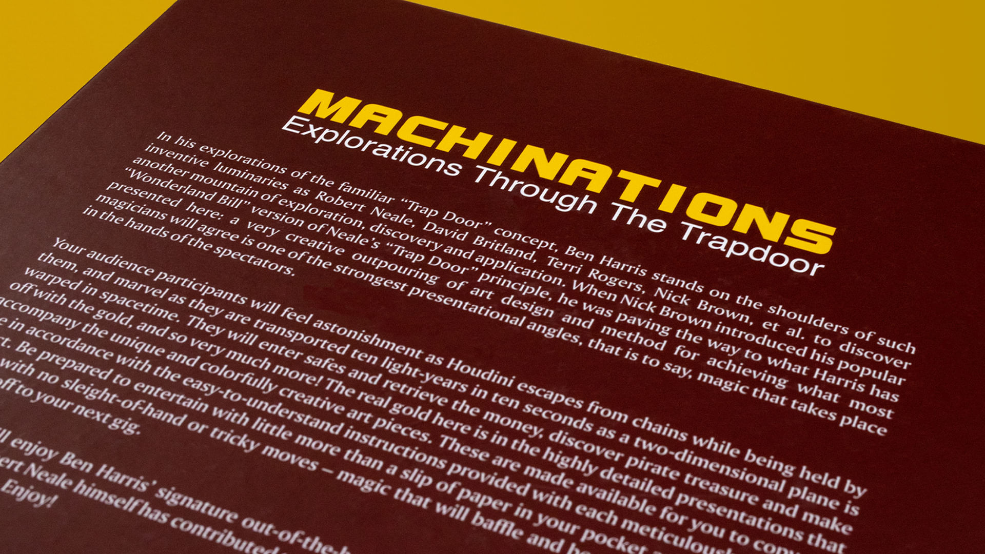 Machinations - Ben Harris - Vanishing Inc. Magic shop