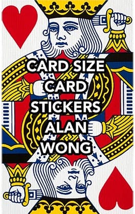 POKER Size Card Stickers - Alan Wong - Vanishing Inc. Magic shop