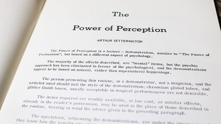 The Power of Perception - Vanishing Inc. Magic shop