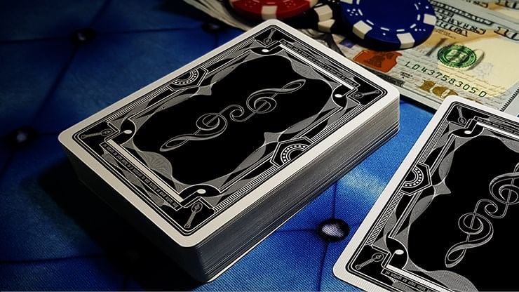 Treble Clef Playing Cards - Black - Vanishing Inc. Magic shop