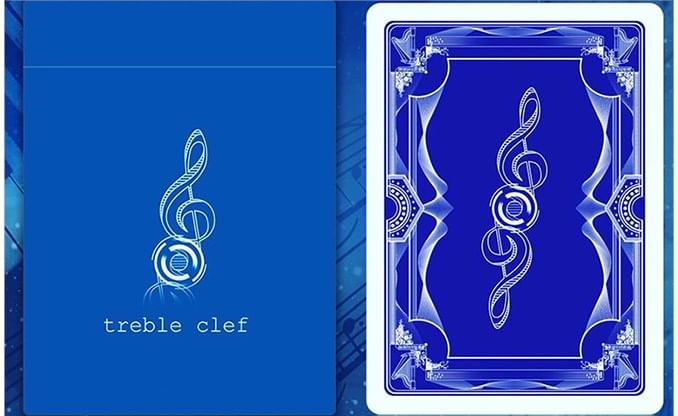 Treble Clef Playing Cards (Blue) - - Vanishing Inc. Magic shop