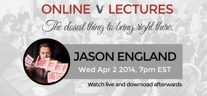 Jason England Live Lecture - Jason England - Vanishing Inc. Magic shop